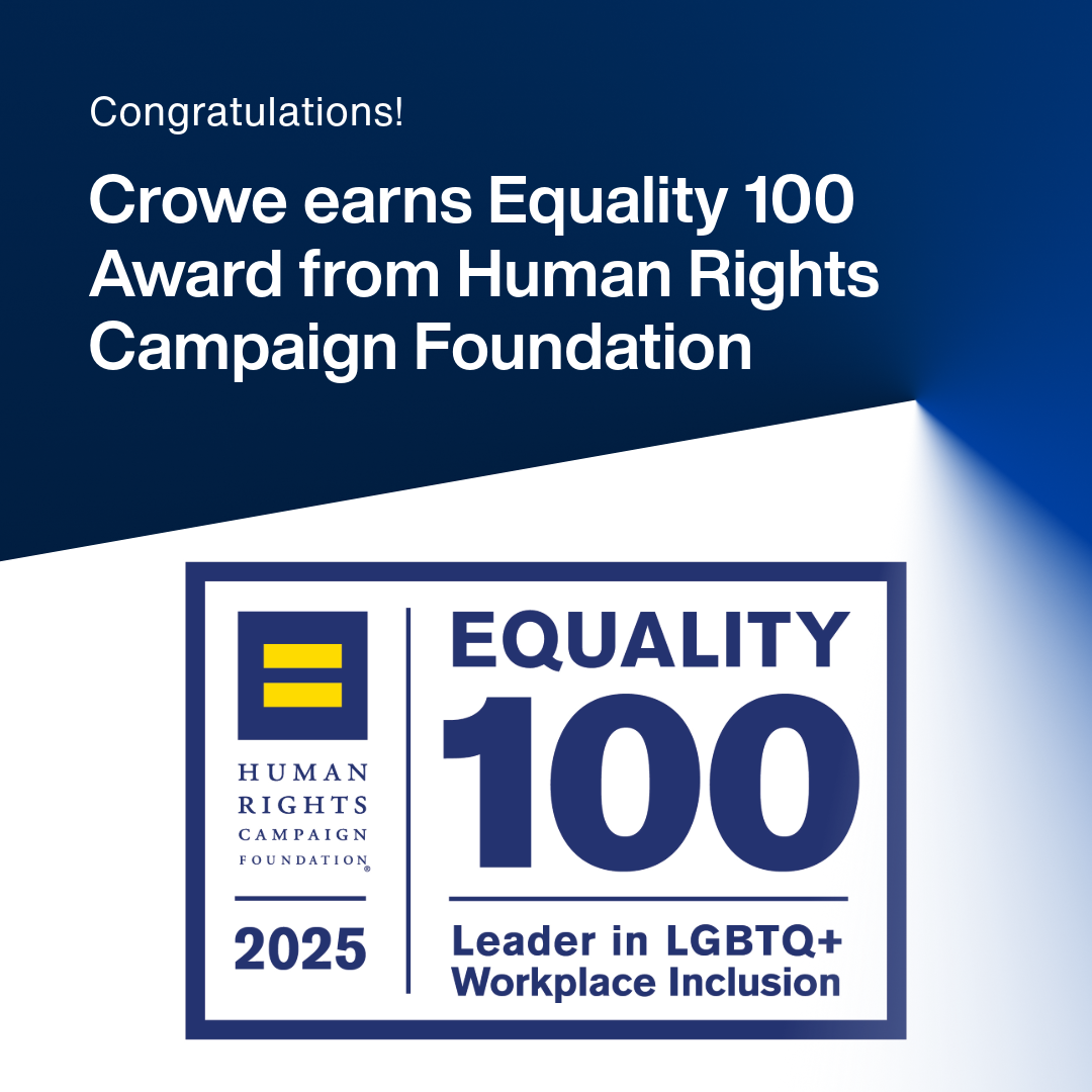 Crowe earns Equality 100 Award from Human Rights Campaign Foundation ...