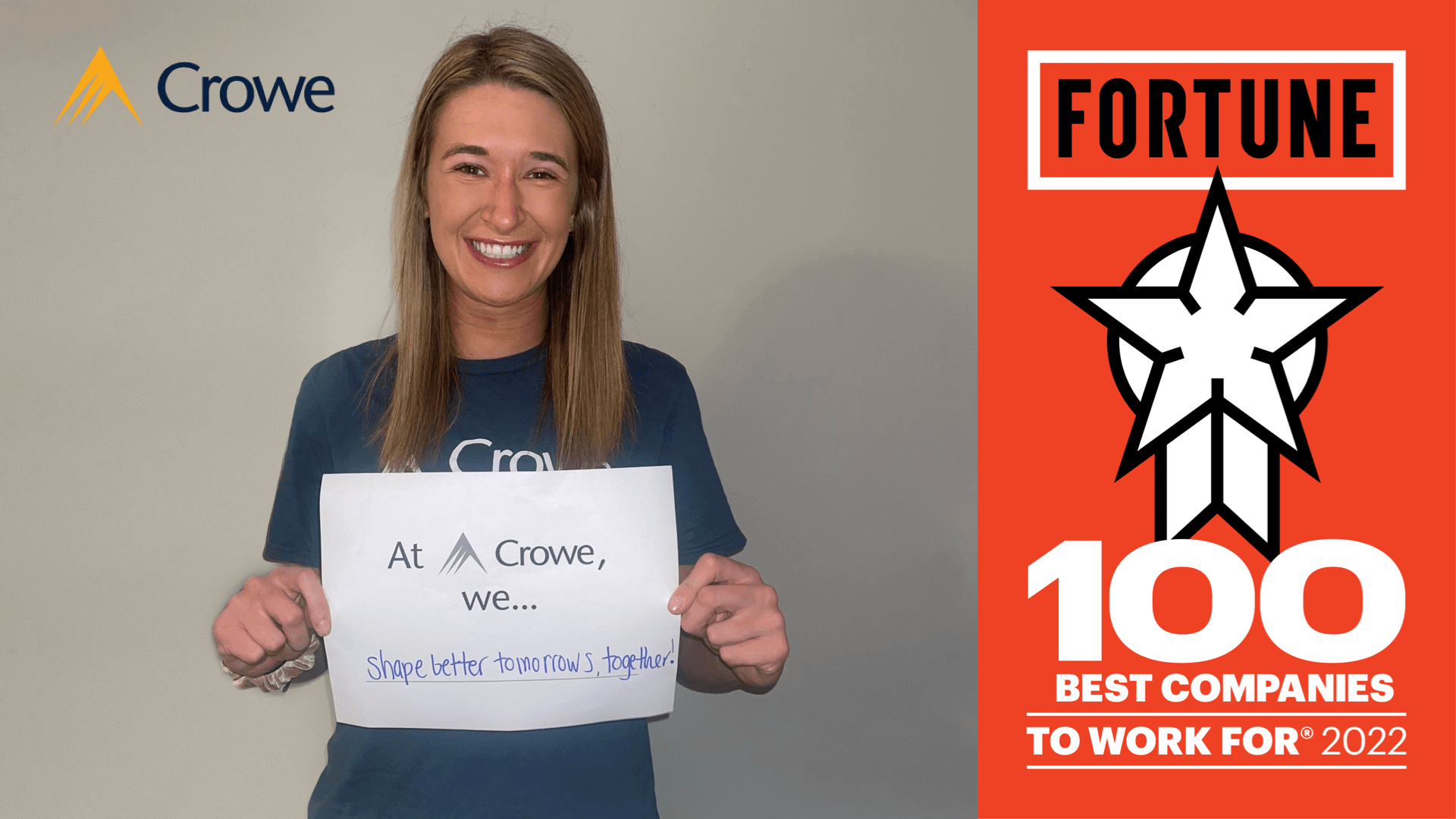 Crowe named one of the Fortune 100 Best Companies to Work For | Crowe LLP
