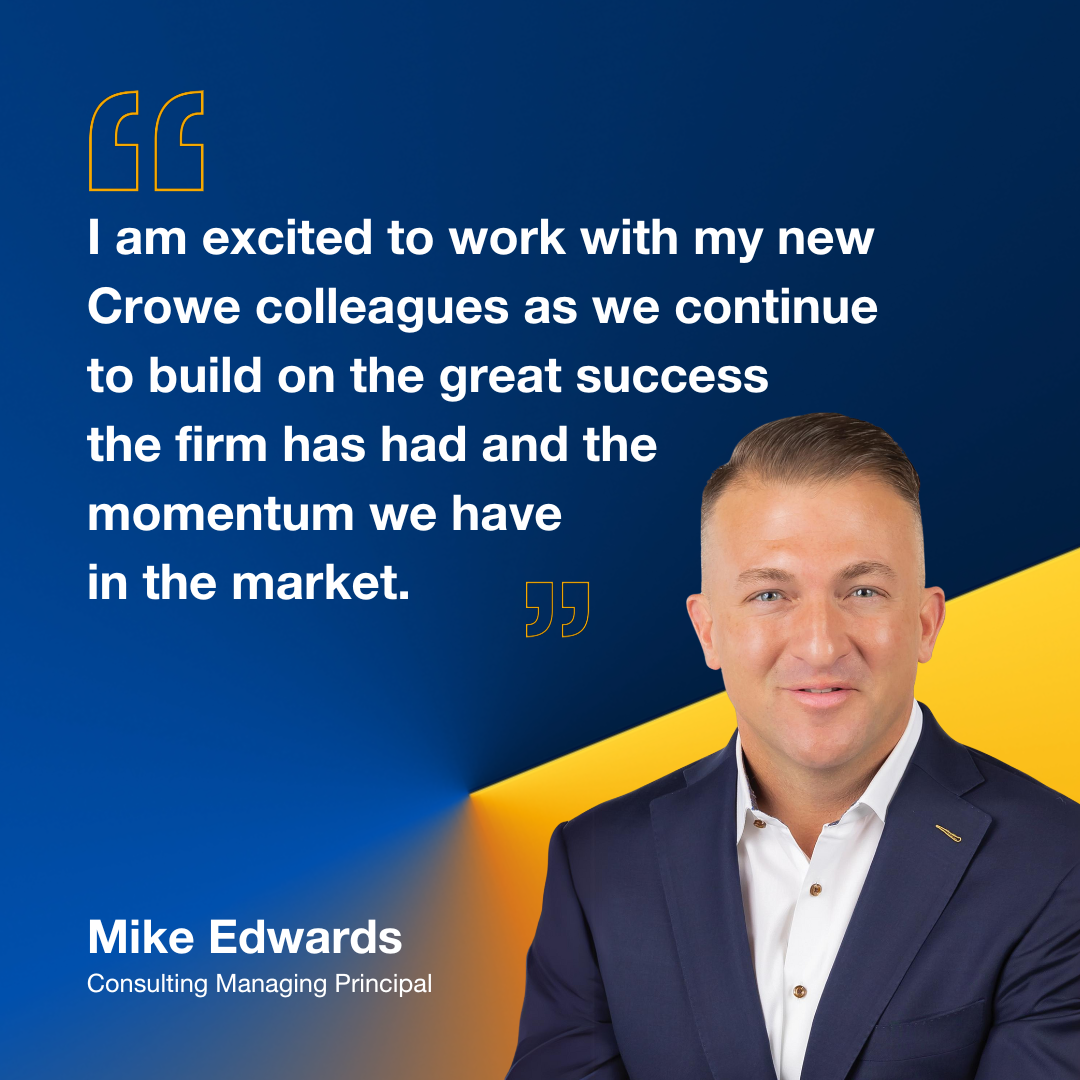 Crowe LLP names new managing principal of its consulting business ...