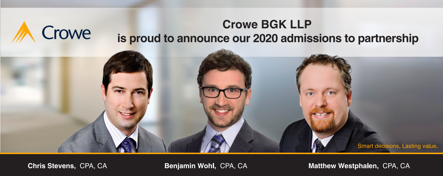 2020 Highlights - New Partner Admissions | Crowe BGK