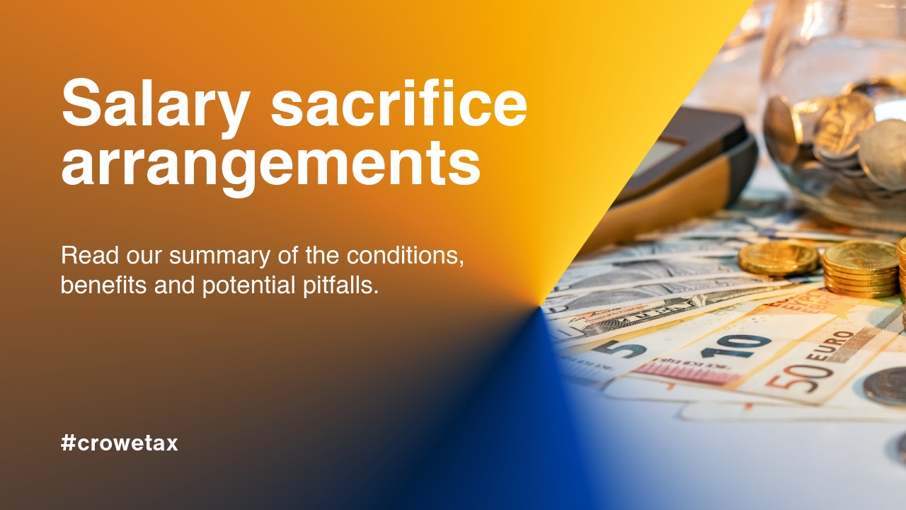Salary sacrifice arrangements | Crowe Ireland