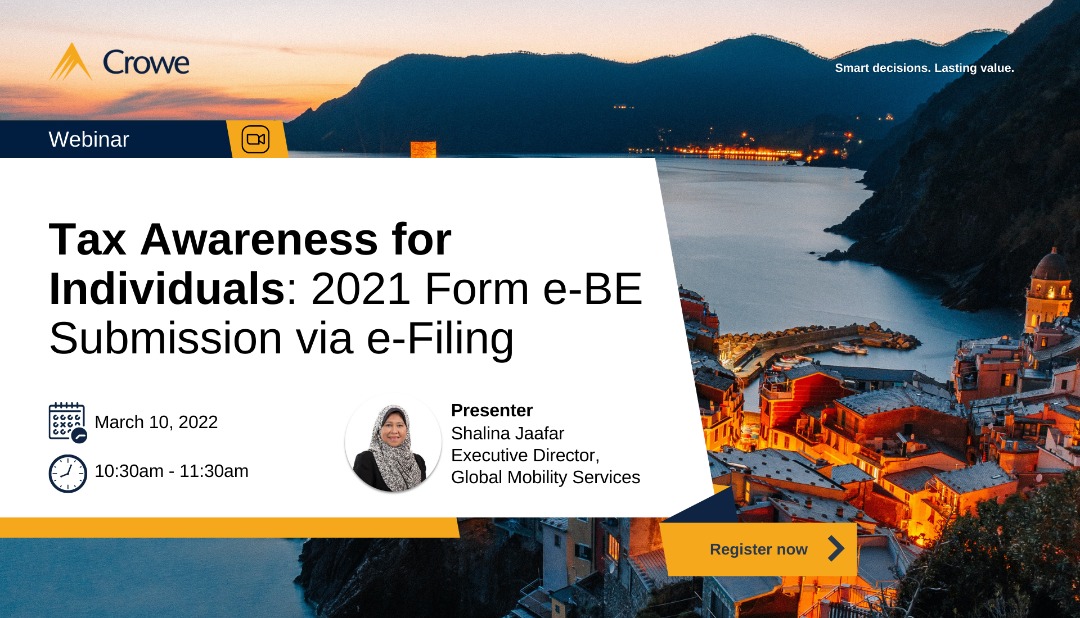 Tax Awareness for Individuals – 2021 Form e-BE Submission via e-Filing ...