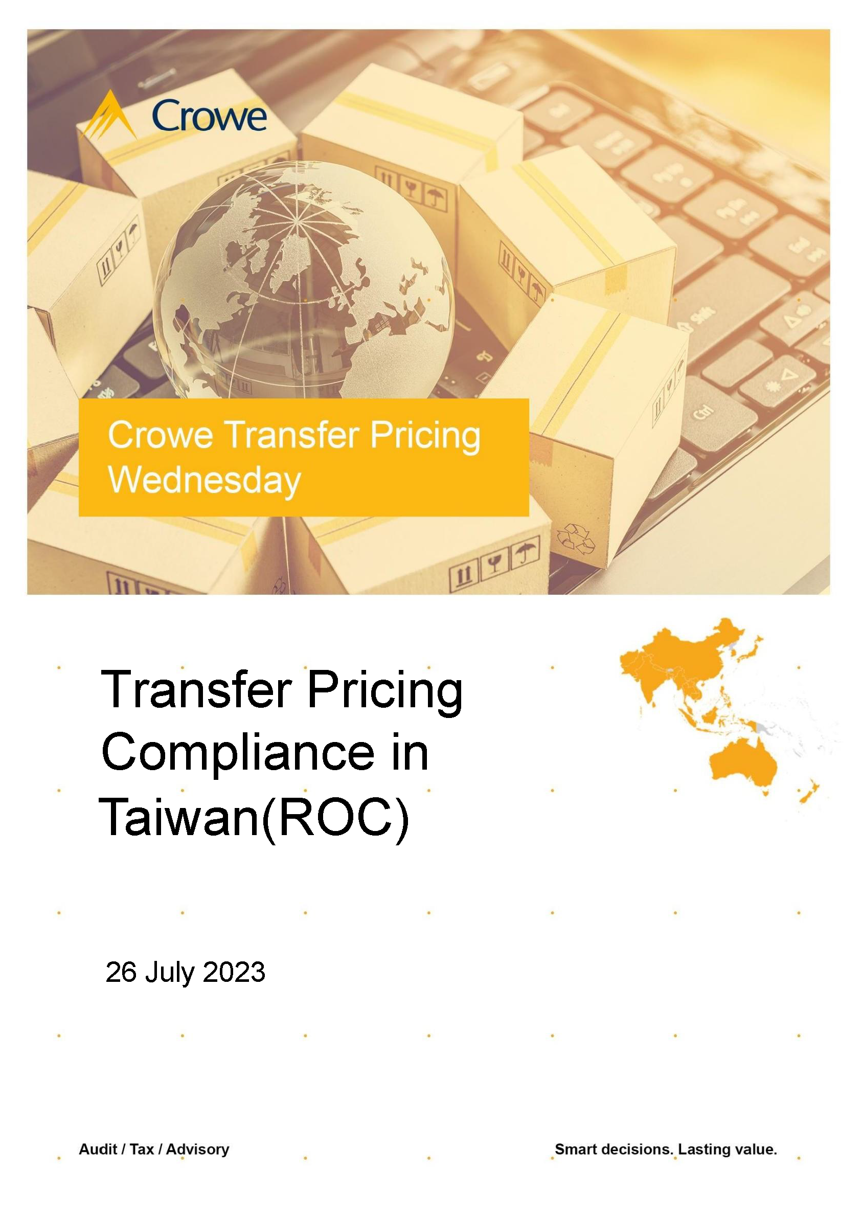 Transfer Pricing Compliance in Taiwan (ROC) | Crowe Malaysia PLT