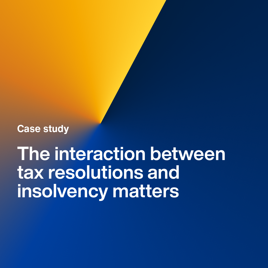 Tax Resolutions and Insolvency case study | Crowe UK
