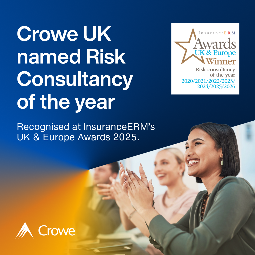 Crowe wins Risk Consultancy Firm of the Year 2026 | Crowe UK