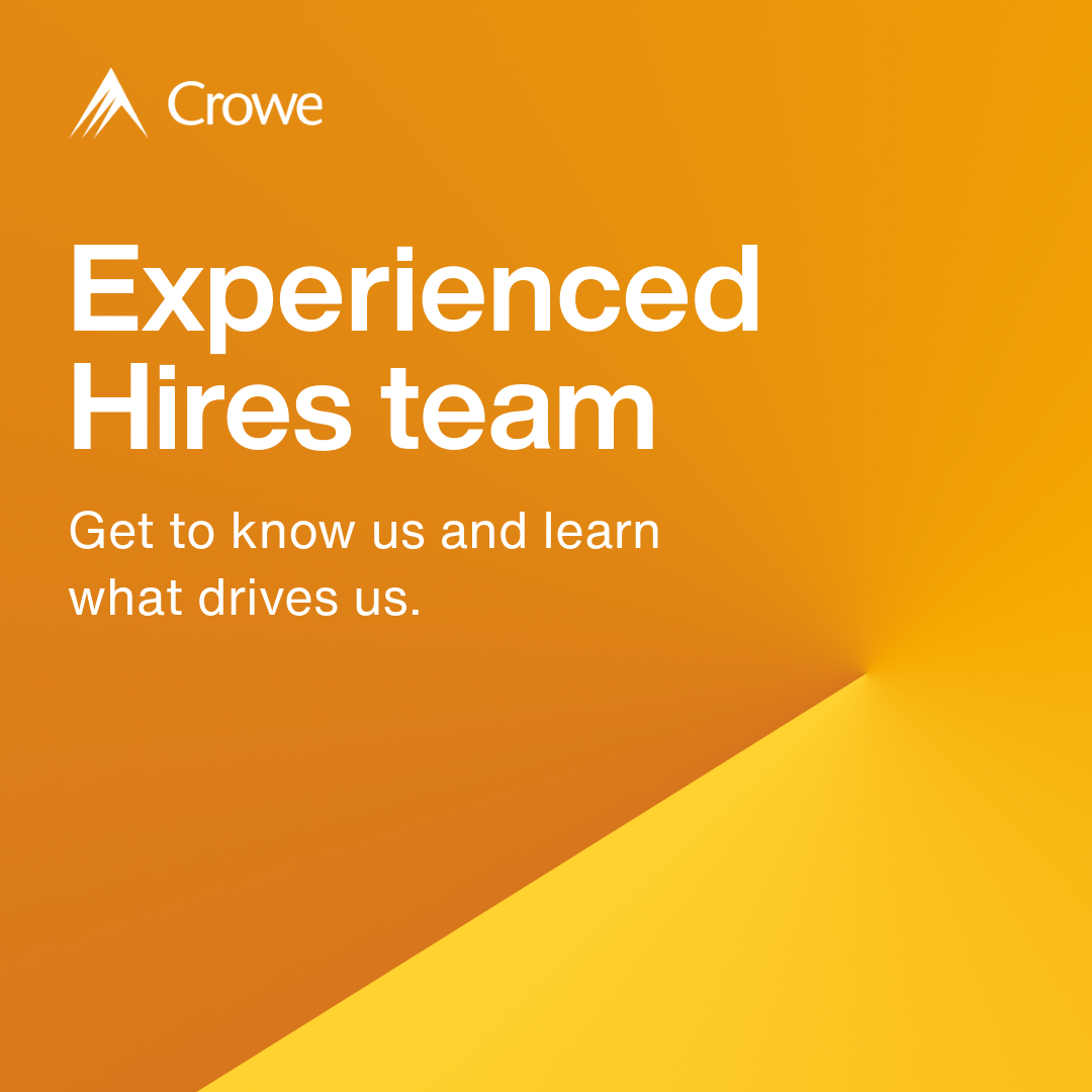 Meet our recruiters | Crowe UK