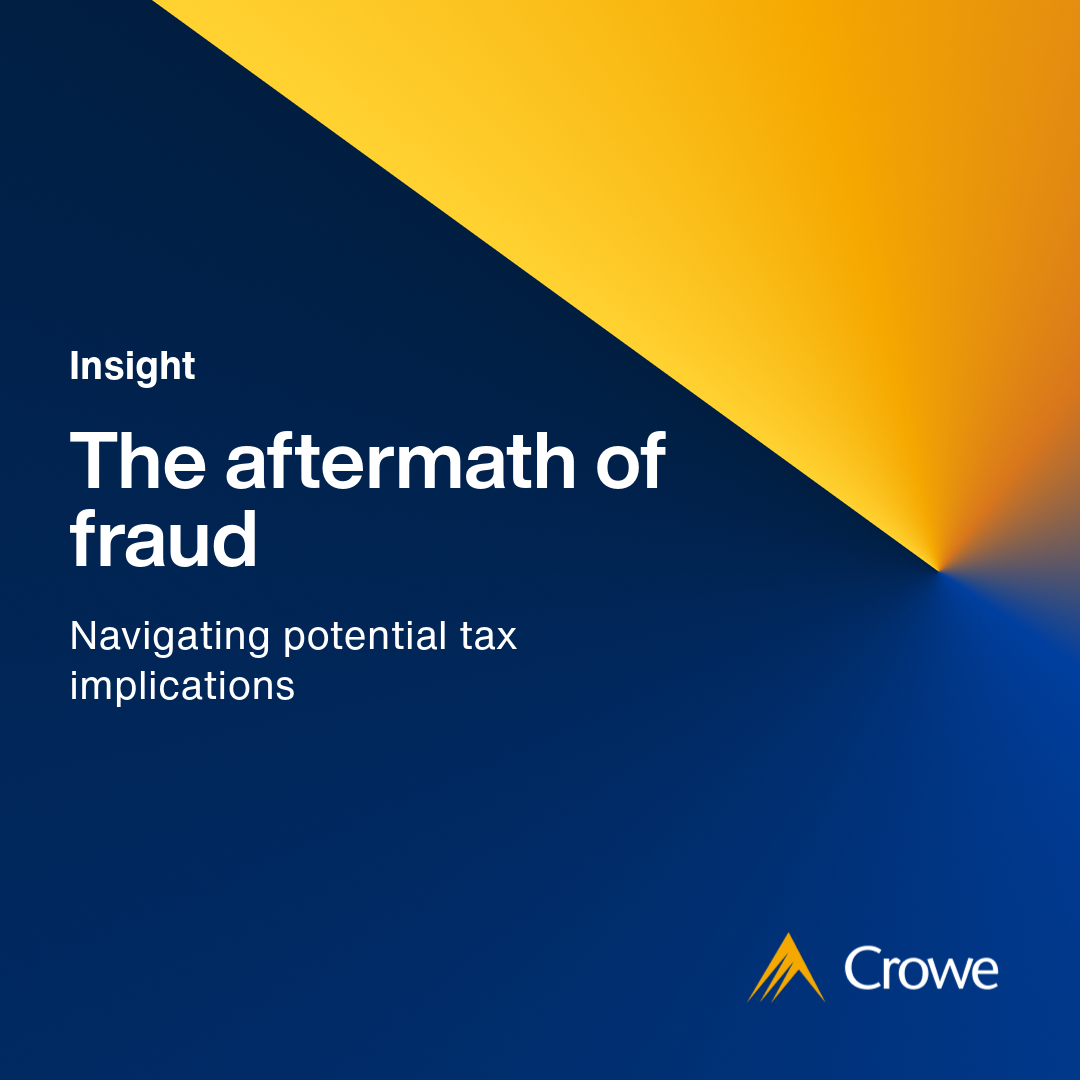 Fraud tax implications | Crowe UK