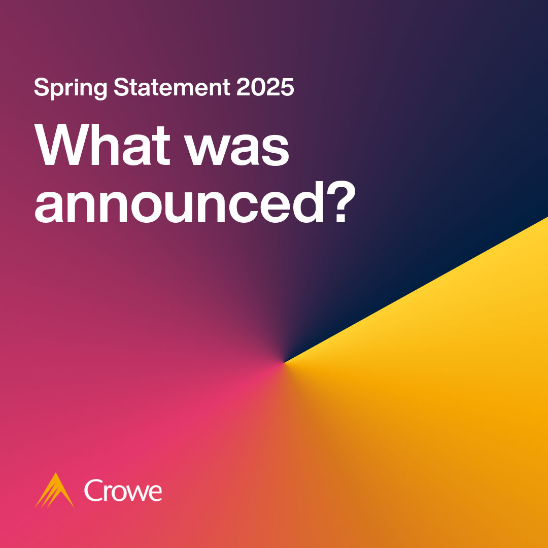 Spring Statement 2025 | Crowe UK