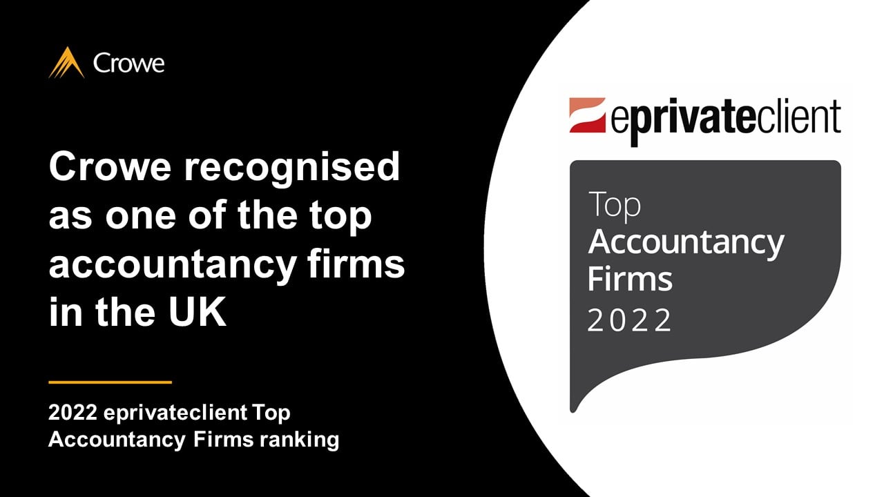 Crowe named as one of the UK’s top accountancy firms | Crowe UK
