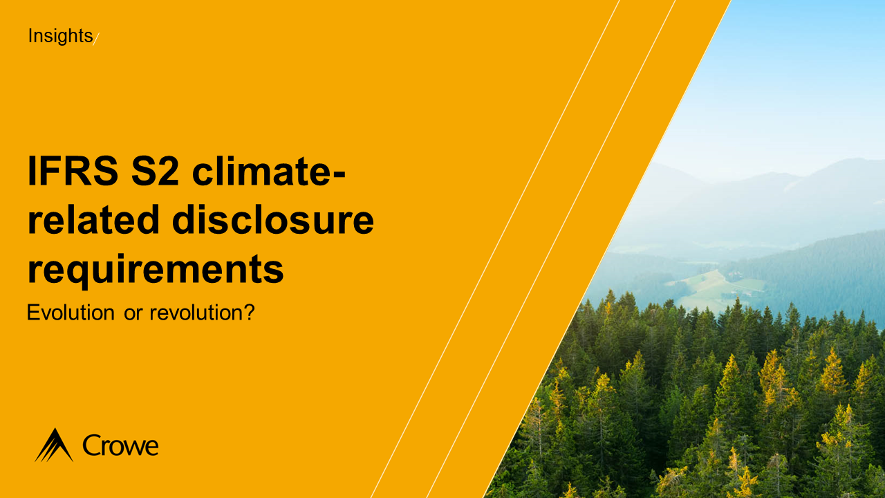 IFRS S2 climate reporting | Crowe UK