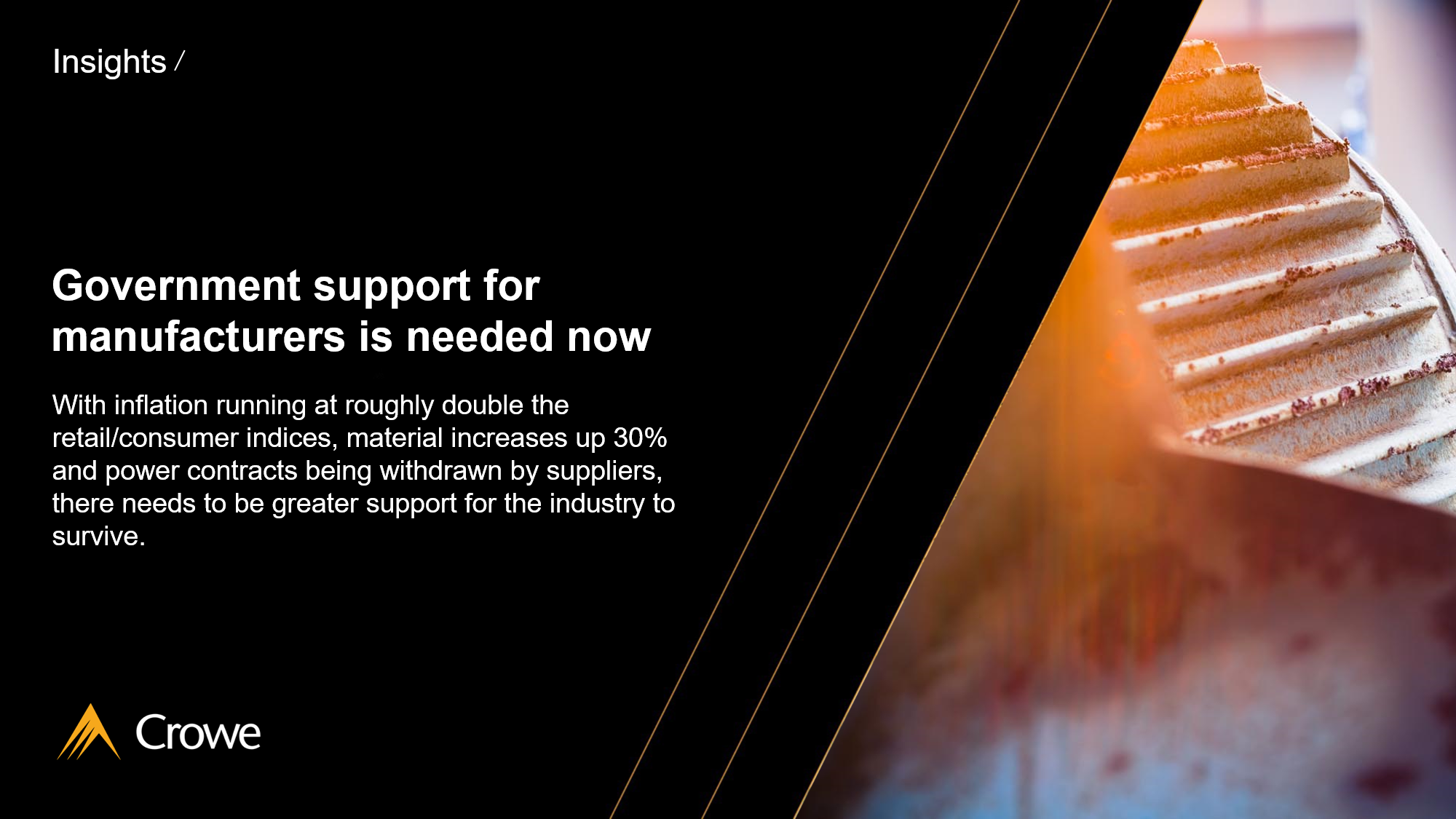 Government support for industry is needed now | Crowe UK