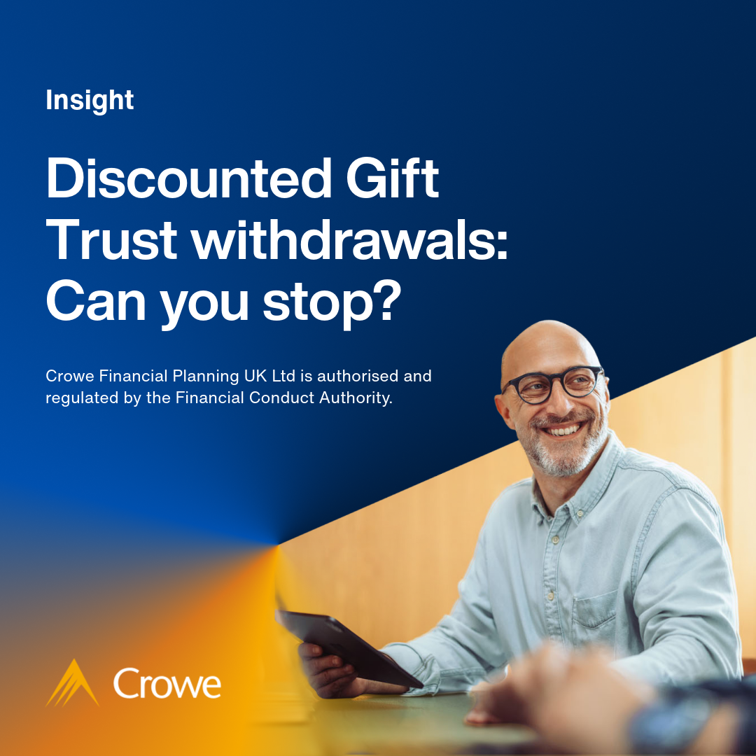 How to stop withdrawals from a DGT | Crowe Financial Planning UK Limited